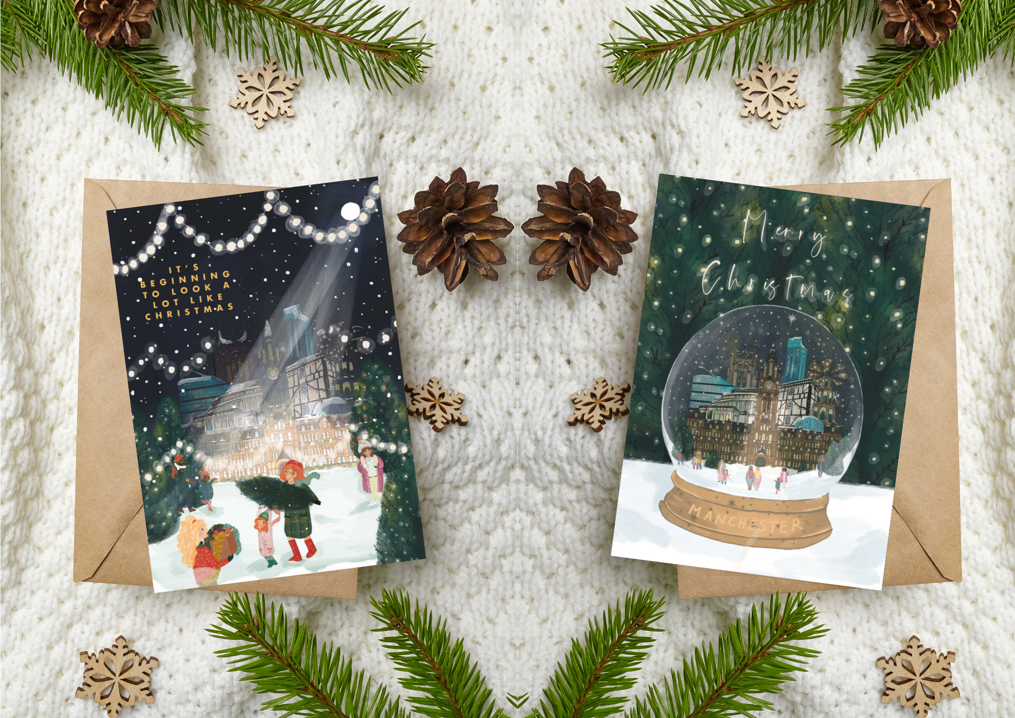 Manchester Snow Scene - Official Forever Manchester Christmas Cards