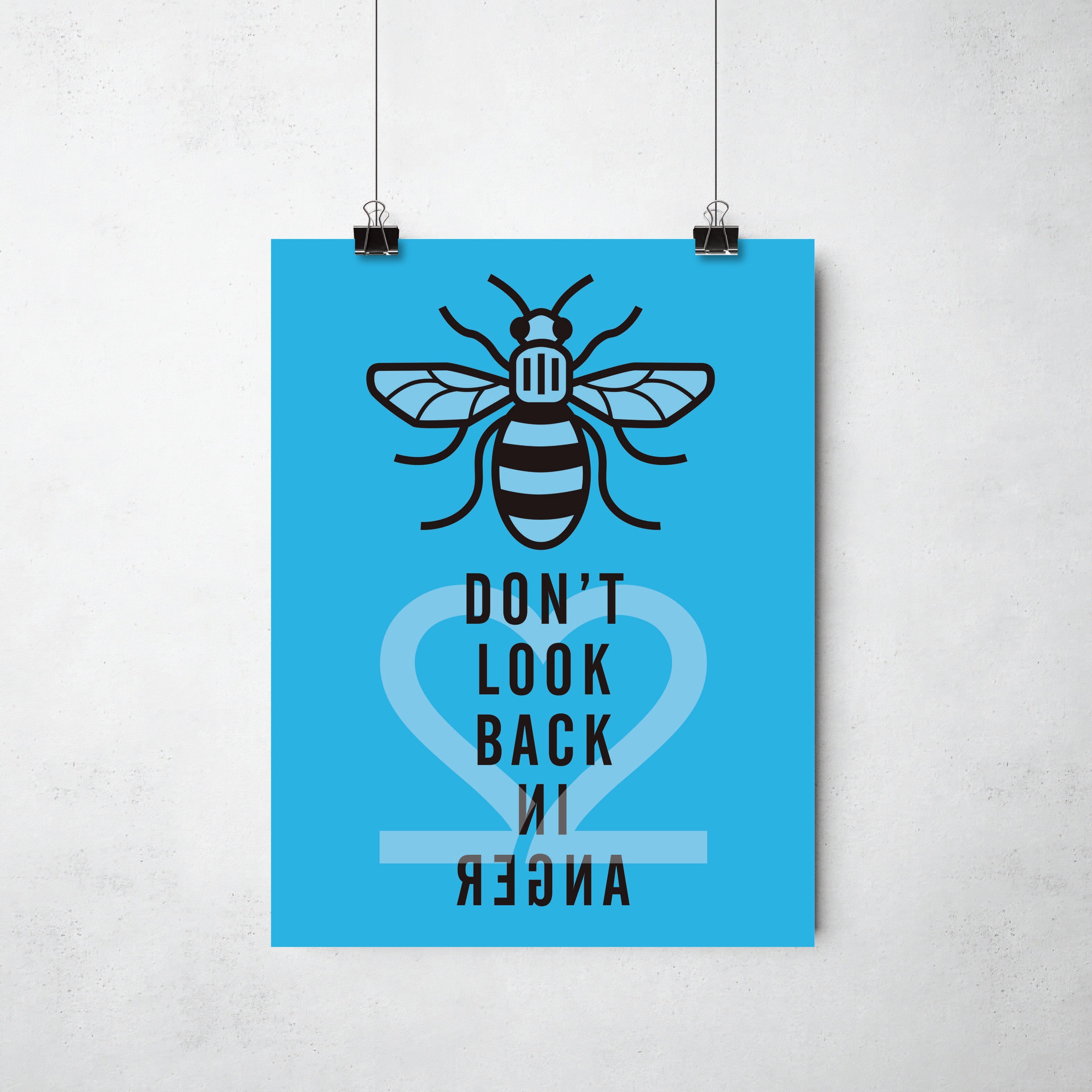 22 Bees Print (Multiple Colours Available) by This Charming Manc