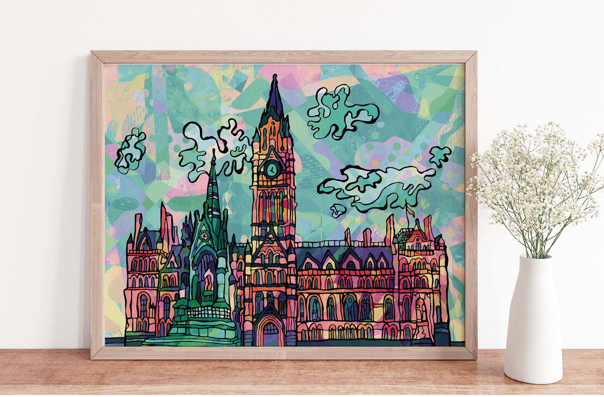 Manchester Town Hall Print by Jasmin Issaka